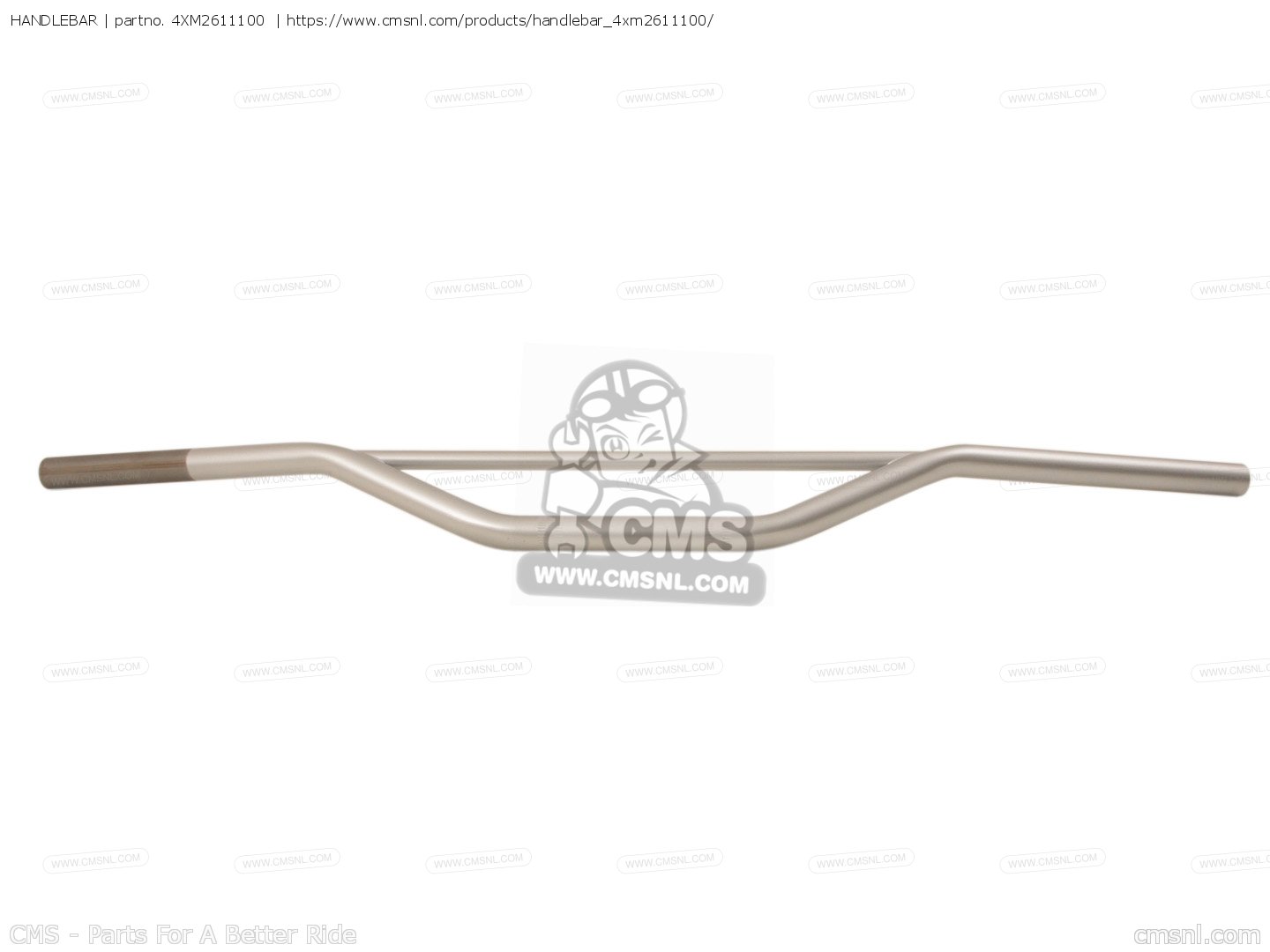 4XM2611100: HANDLEBAR Yamaha - buy the 4XM-26111-00-00 at CMSNL
