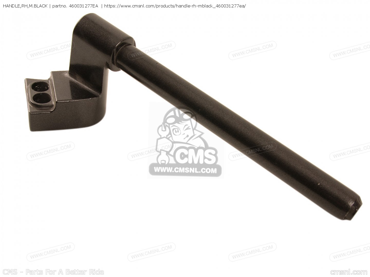 460031277EA: Handle,rh,m.black Kawasaki - buy the 46003-1277-EA at CMSNL