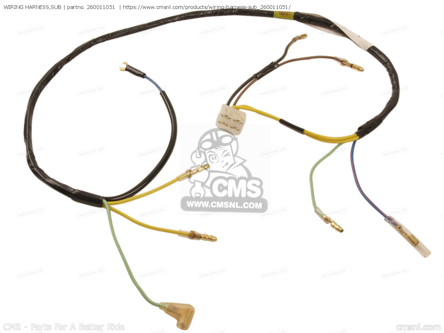 260011051: HARNESS,SUB Kawasaki - buy the 26001-1051 at CMSNL