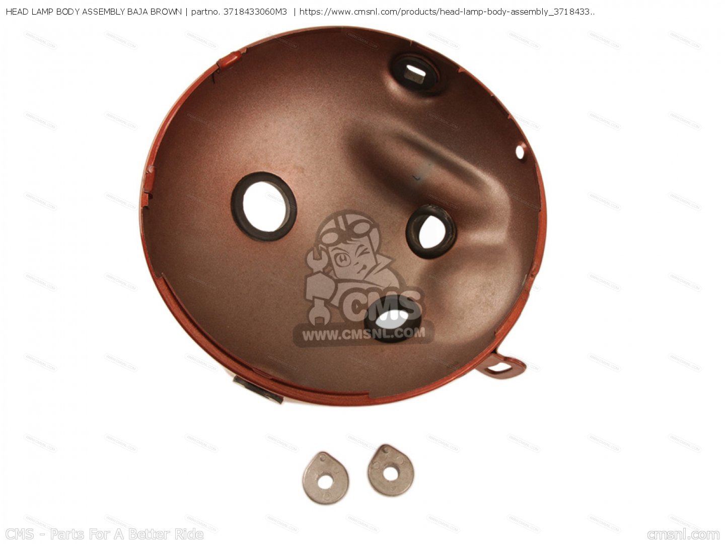 3718433060M3: HEAD LAMP BODY ASSEMBLY BAJA BROWN Yamaha - buy the 371 ...
