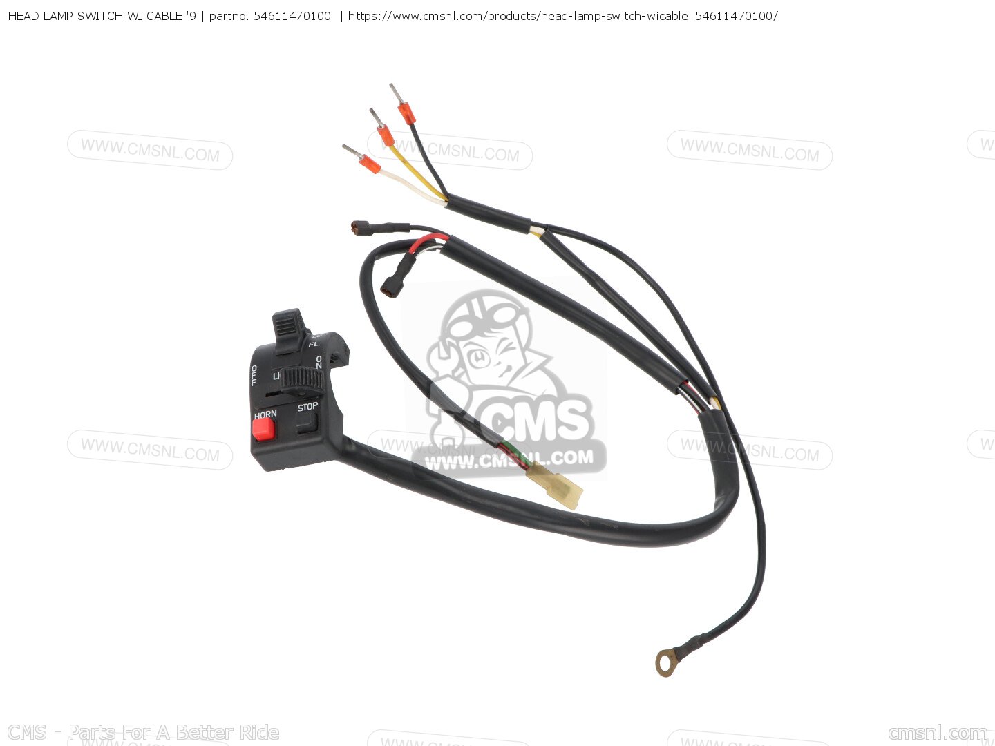 54611470100: HEAD LAMP SWITCH WI.CABLE '9 KTM - buy the 54611470100 at CMSNL