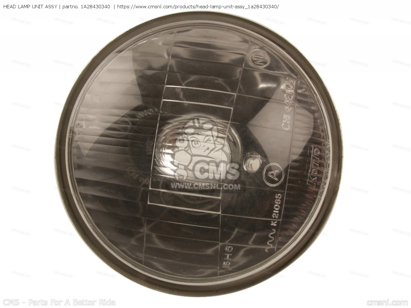 1A28430340: HEAD LAMP UNIT ASSY Yamaha - buy the 1A2-84303-40-00 at CMSNL