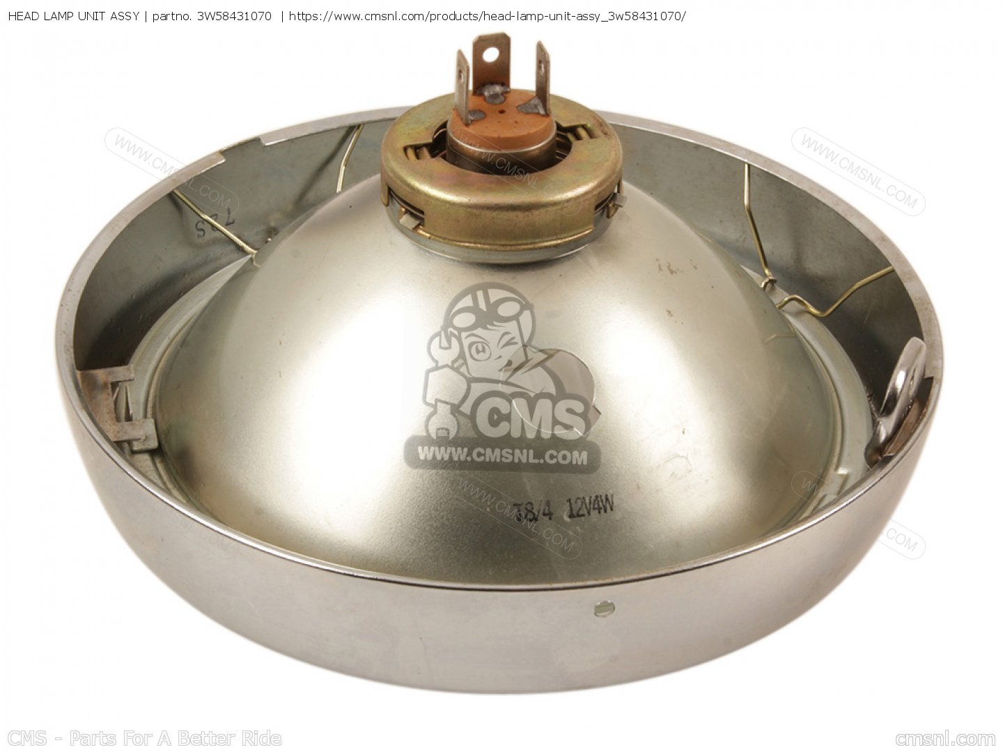 3W58431070: HEAD LAMP UNIT ASSY Yamaha - buy the 3W5-84310-70-00 at CMSNL