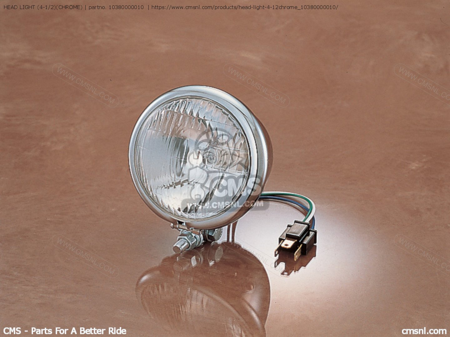 10380000010: Head Light (4-1/2)(chrome) Kitaco - buy the 103-80-0000-10 at CMSNL