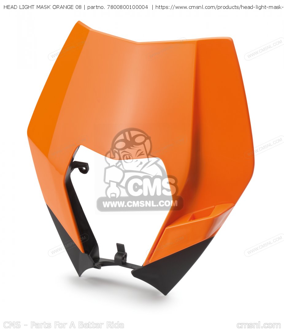 7800800100004: HEAD LIGHT MASK ORANGE 08 KTM - buy the 7800800100004 at ...
