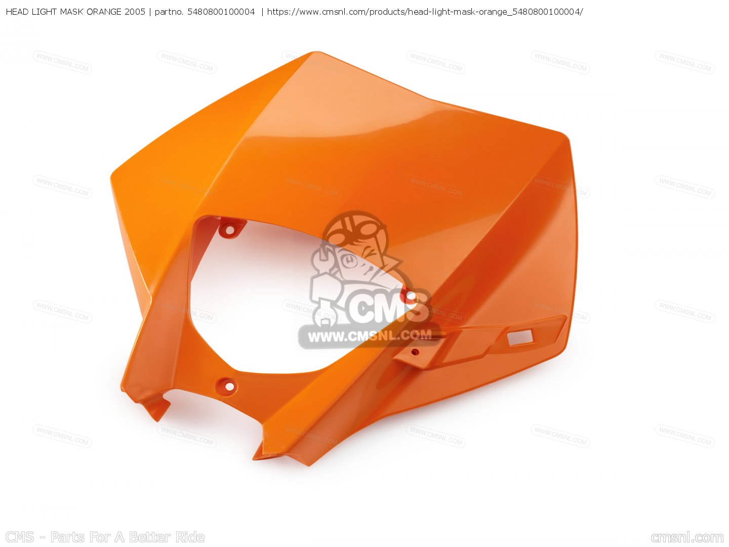 5480800100004: HEAD LIGHT MASK ORANGE 2005 KTM - buy the 5480800100004 ...