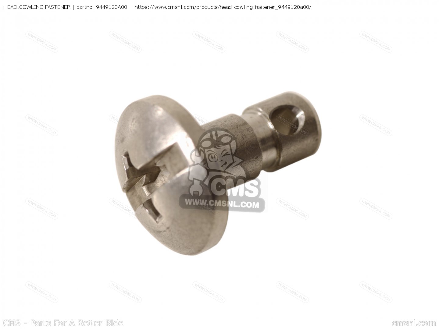 9449120A00: HEAD,COWLING FASTENER Suzuki - buy the 94491-20A00 at CMSNL