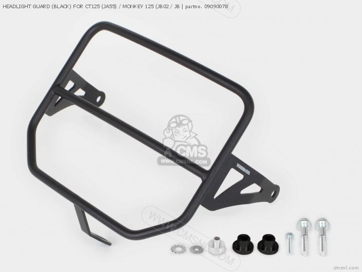 09090078: Headlight Guard (black) For Ct125 (ja55) / Monkey 125 (jb02 ...