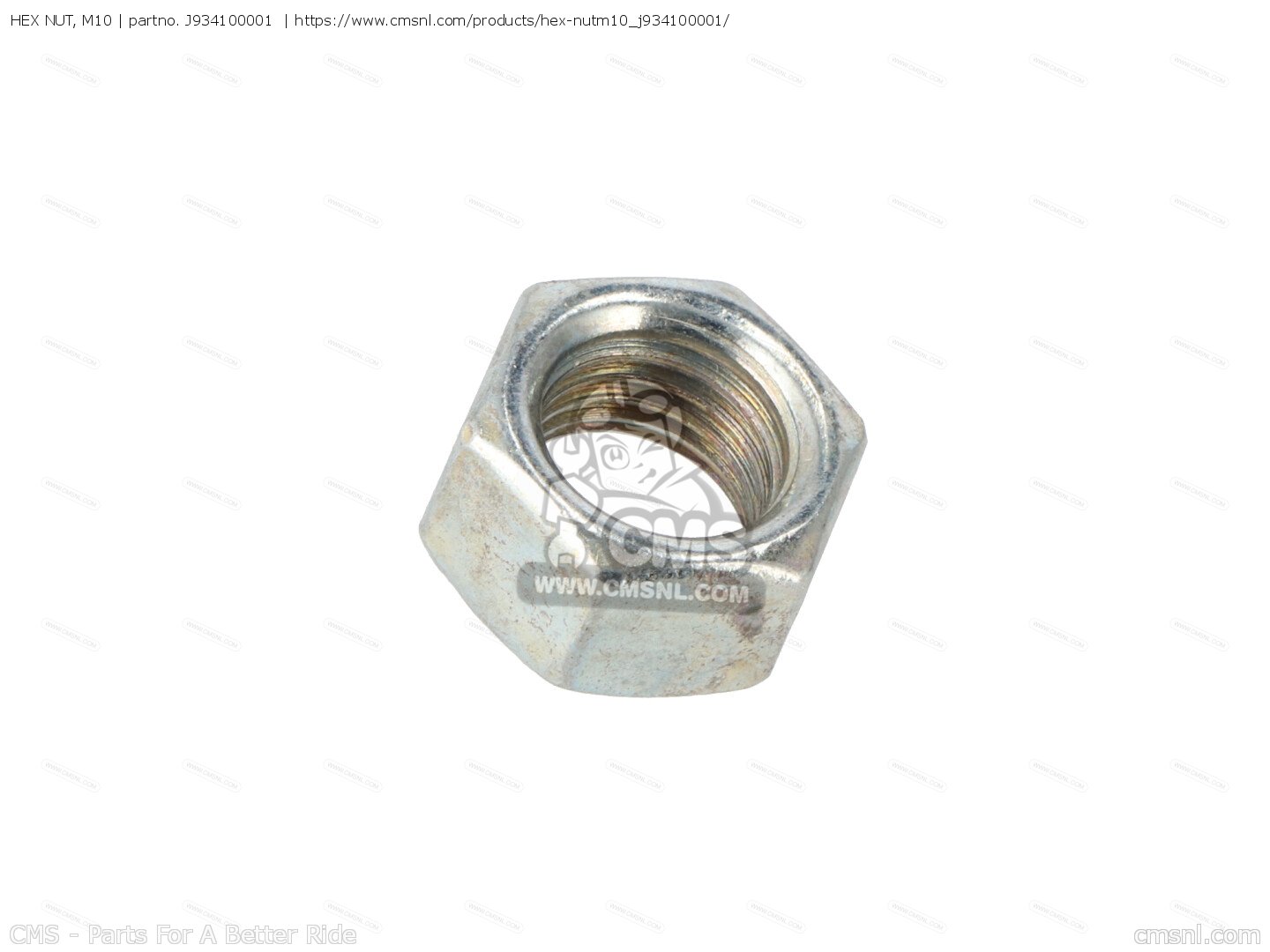 J934100001: HEX NUT, M10 KTM - buy the J934100001 at CMSNL