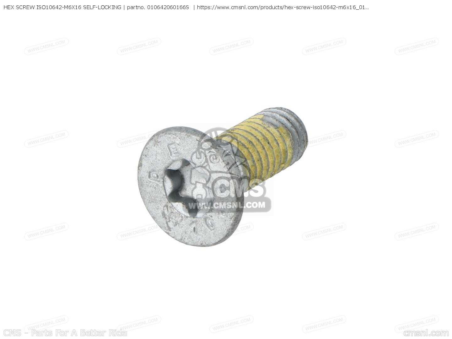 HEX SCREW ISO10642-M6X16 SELF-LOCKING for KTM - order at CMSNL