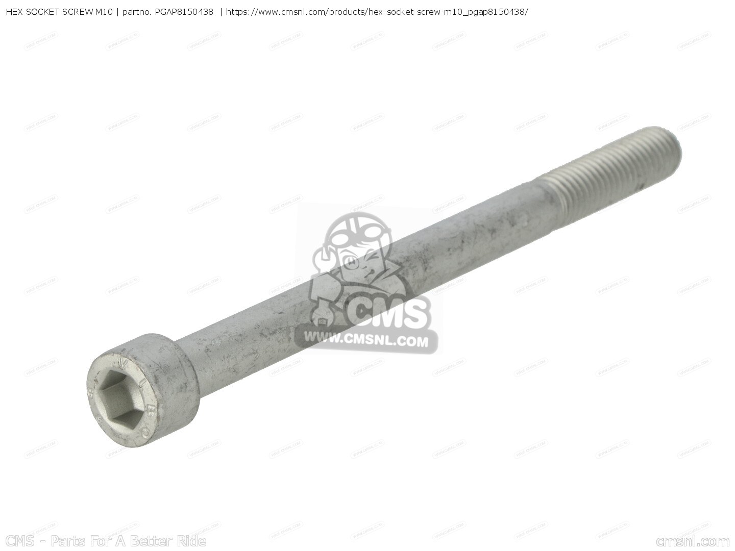 PGAP8150438: HEX SOCKET SCREW M10 Piaggio Group - buy the PGAP8150438 ...