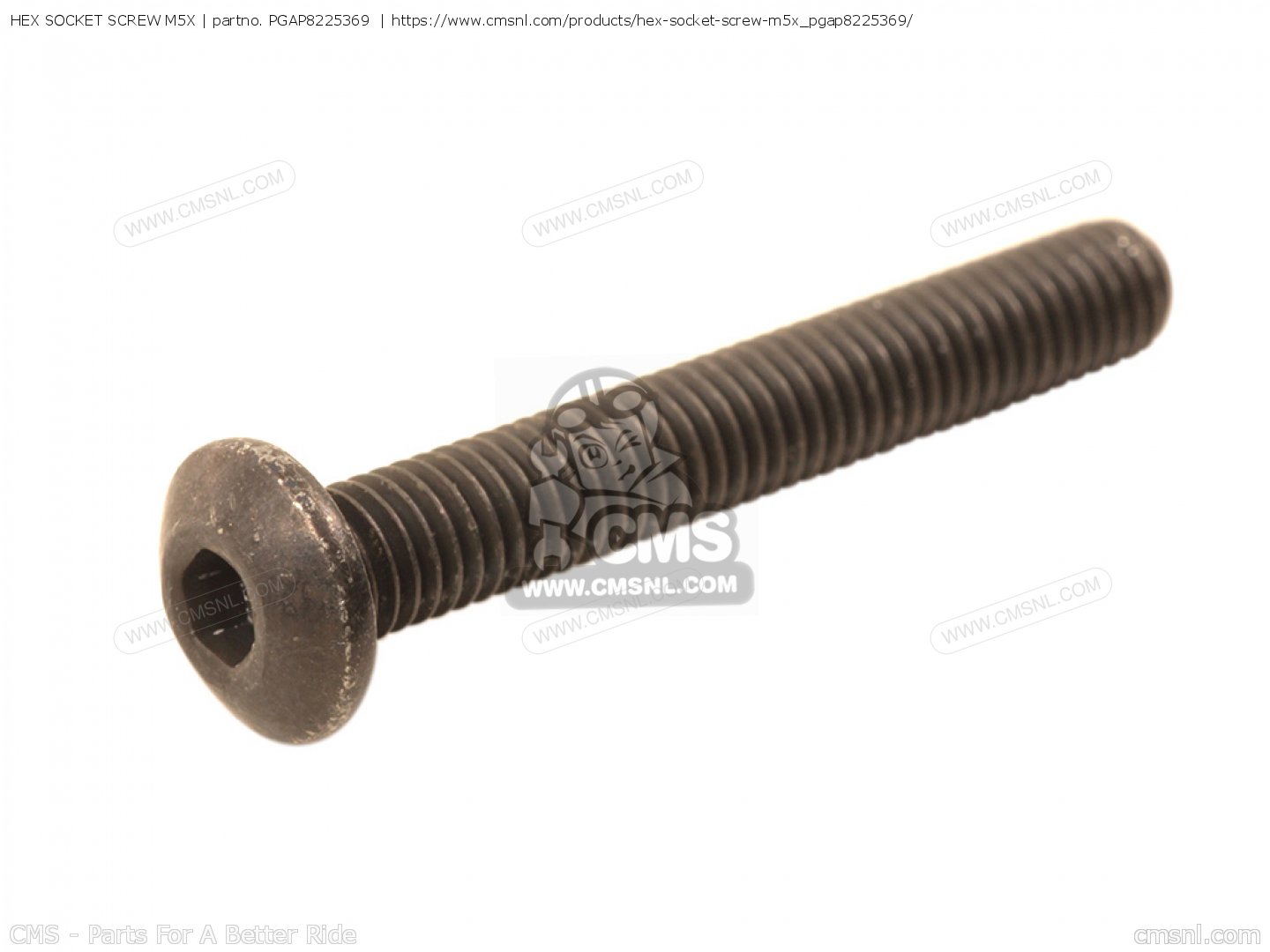 PGAP8225369: HEX SOCKET SCREW M5X Piaggio Group - buy the PGAP8225369 ...
