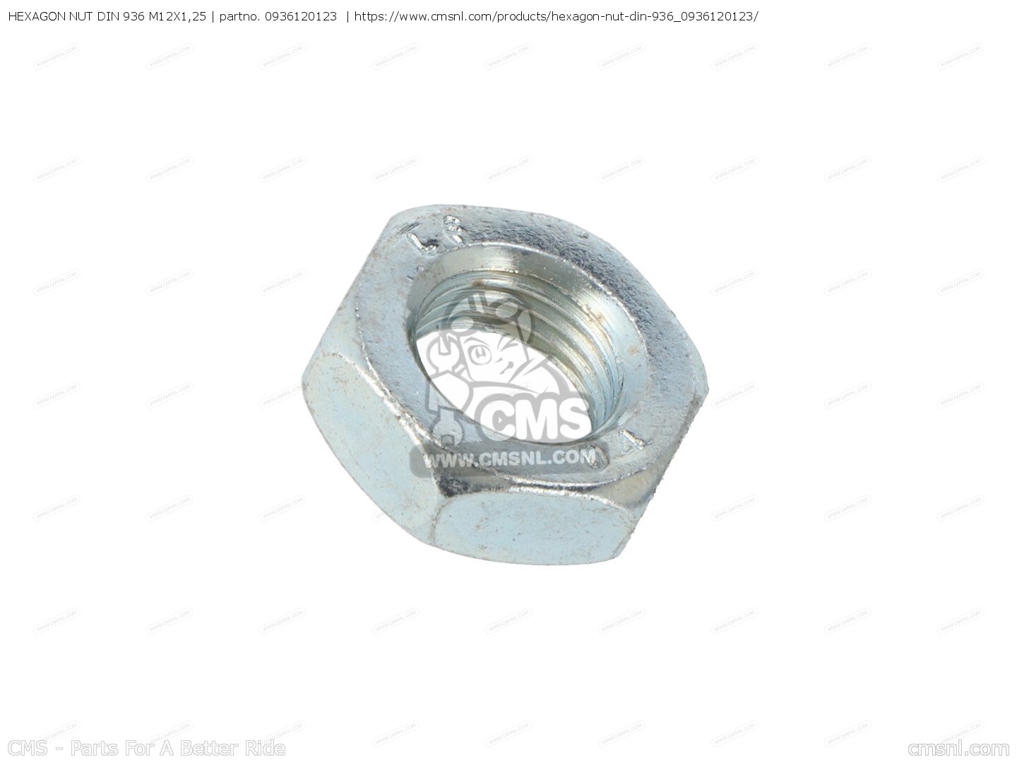 0936120123：HEXAGON NUT DIN 936 M12X1,25 KTM - CMSNLで0936120123を購入する。