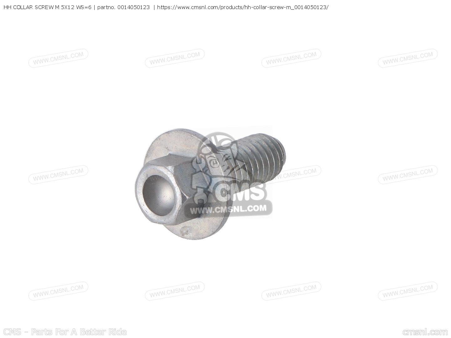 0014050123: Hh Collar Screw M 5x12 Ws=6 Ktm - buy the 0014050123 at CMSNL