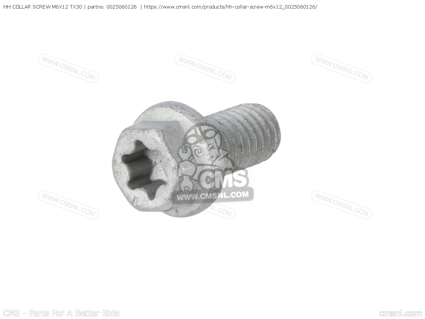 HH COLLAR SCREW M6X12 TX30 for KTM - order at CMSNL
