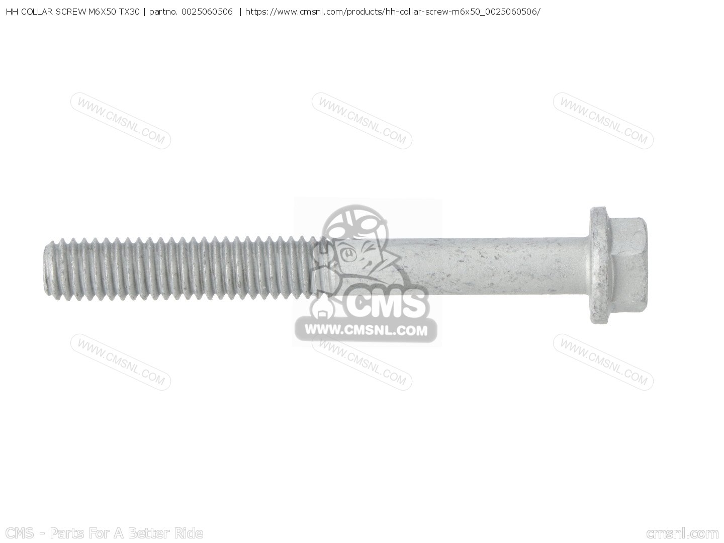 HH COLLAR SCREW M6X50 TX30 pour KTM - commander à CMSNL