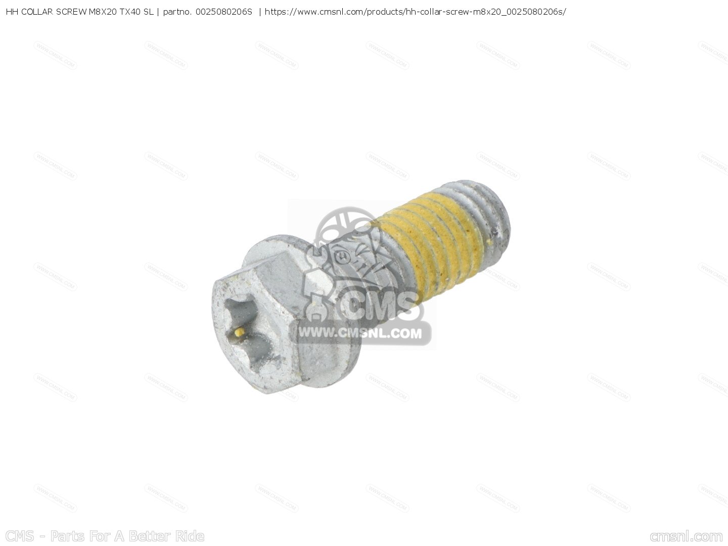 0025080206S: HH COLLAR SCREW M8X20 TX40 SL KTM - buy the 0025080206S at ...