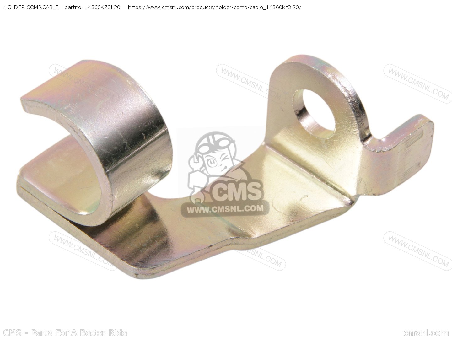 14360KZ3L20: HOLDER COMP,CABLE Honda - buy the 14360-KZ3-L20 at CMSNL