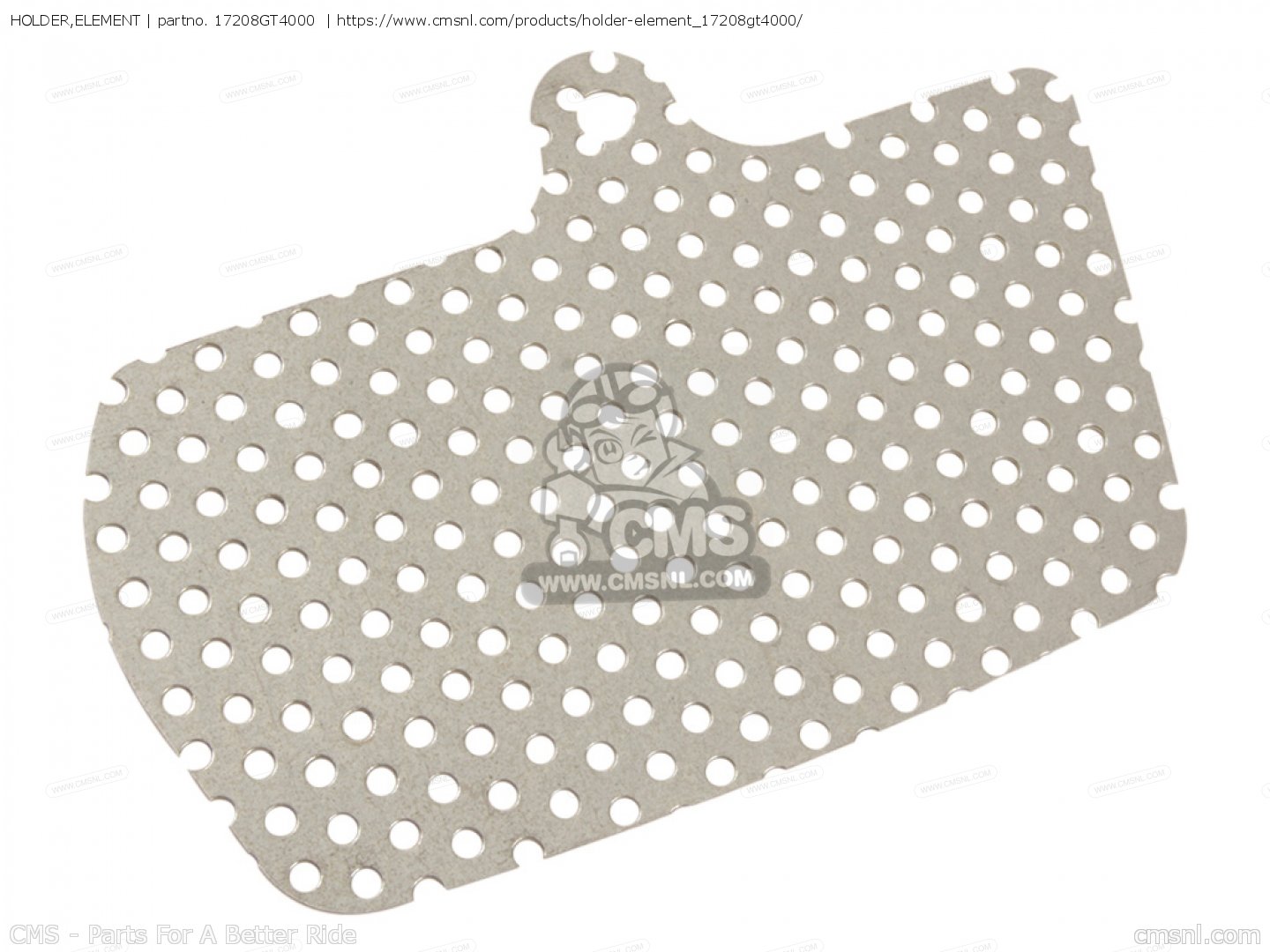 17208GT4000: HOLDER,ELEMENT Honda - buy the 17208-GT4-000 at CMSNL