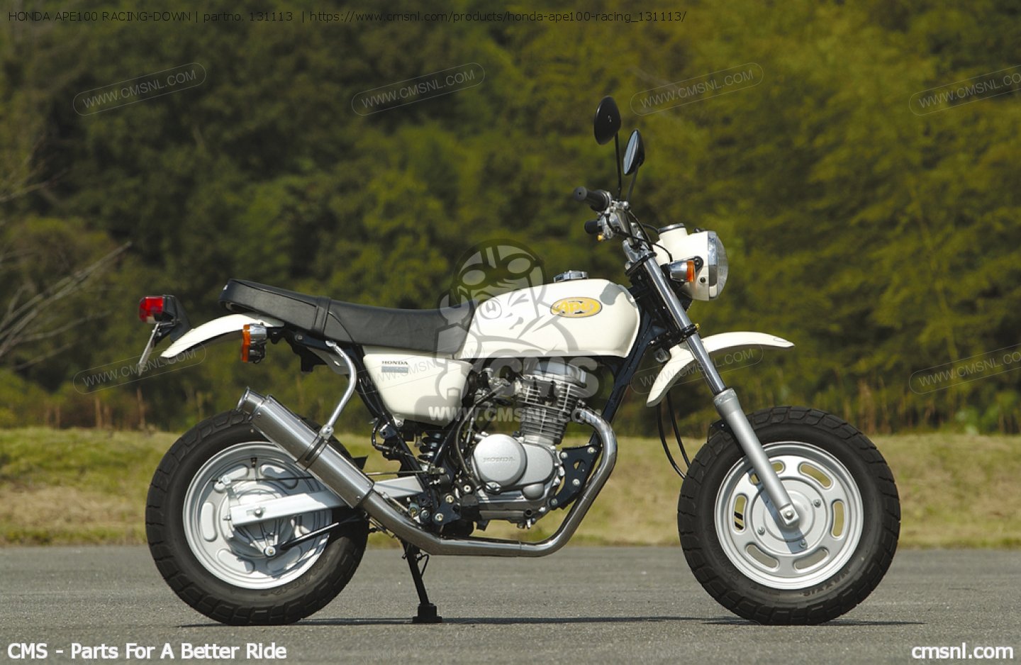 HONDA APE100 RACING-DOWN for APE 100 EXHAUST SYSTEMS - order at CMSNL
