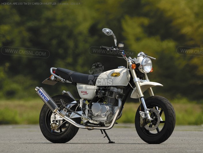 131114: HONDA APE100 TWIN CARBON MUFFLER Over Racing - buy the 13-11-14 at CMSNL