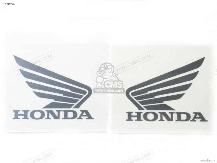 0SYWG-D9P-K Honda Wing Decal, Black, 0SYWGD9PK Honda