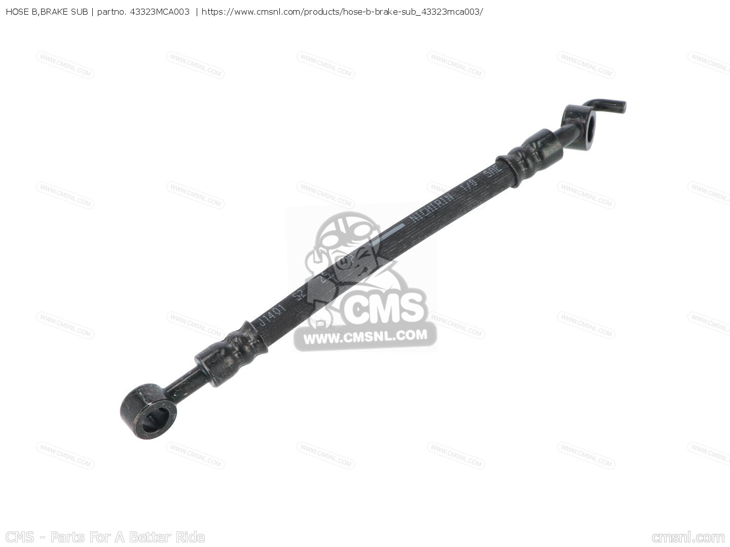 43323MCA003: Hose B,brake Sub Honda - buy the 43323-MCA-003 at CMSNL