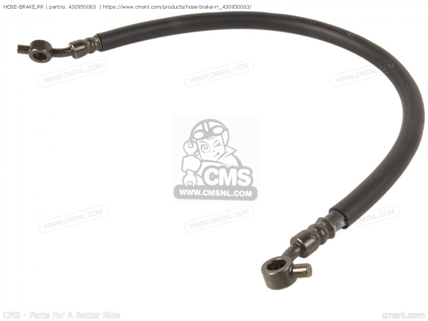430950063: Hose-brake,rr Kawasaki - buy the 43095-0063 at CMSNL