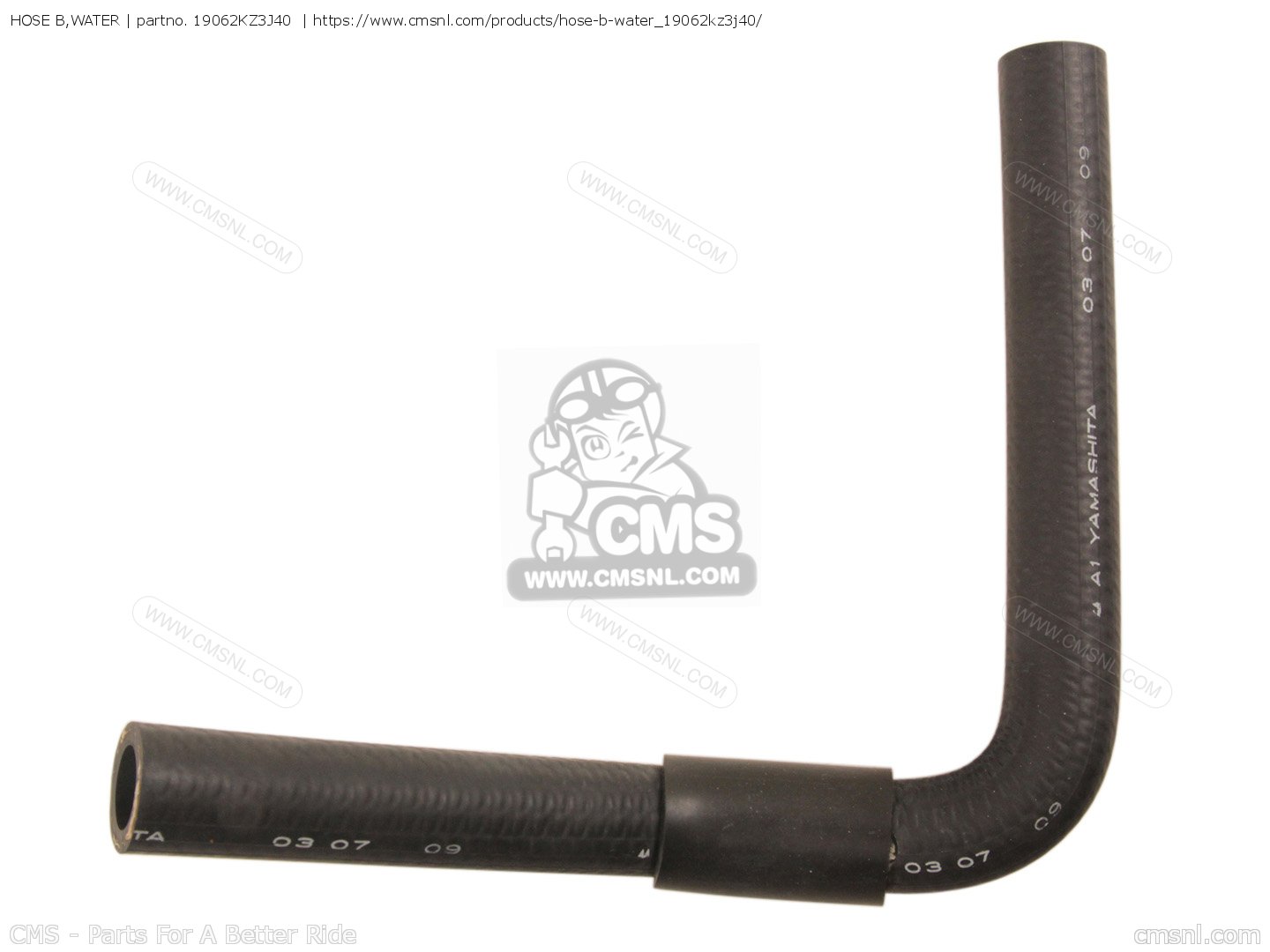 19062KZ3J40: HOSE B,WATER Honda - buy the 19062-KZ3-J40 at CMSNL