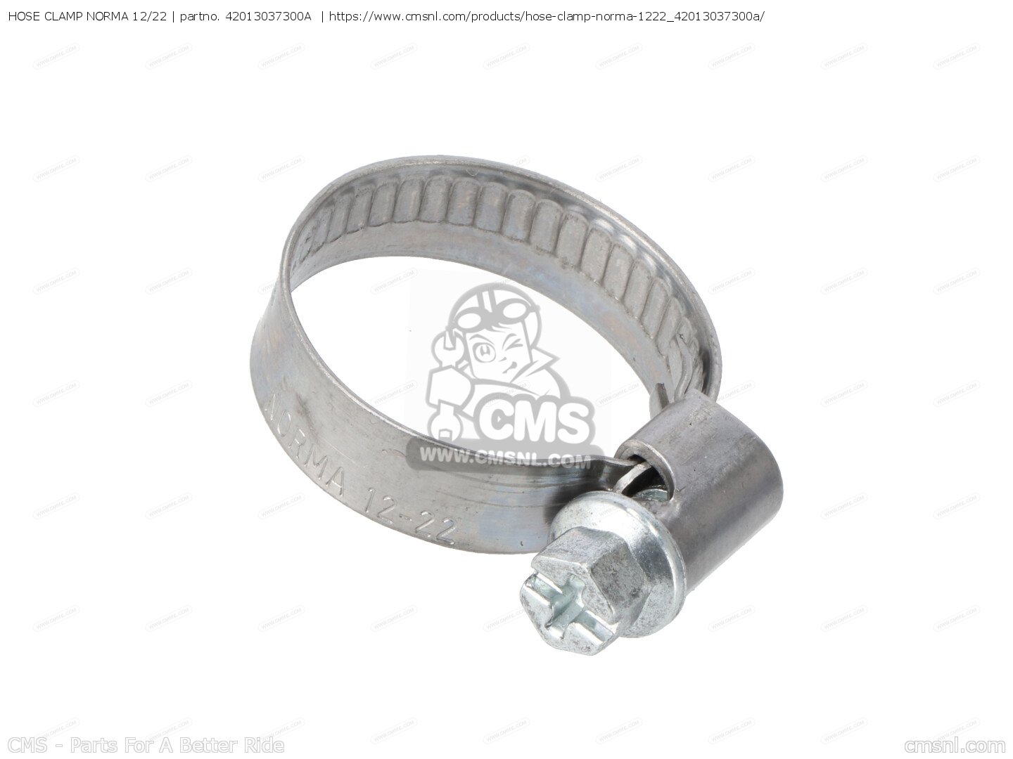 42013037300A: HOSE CLAMP NORMA 12/22 Husqvarna - buy the 42013037300 at ...