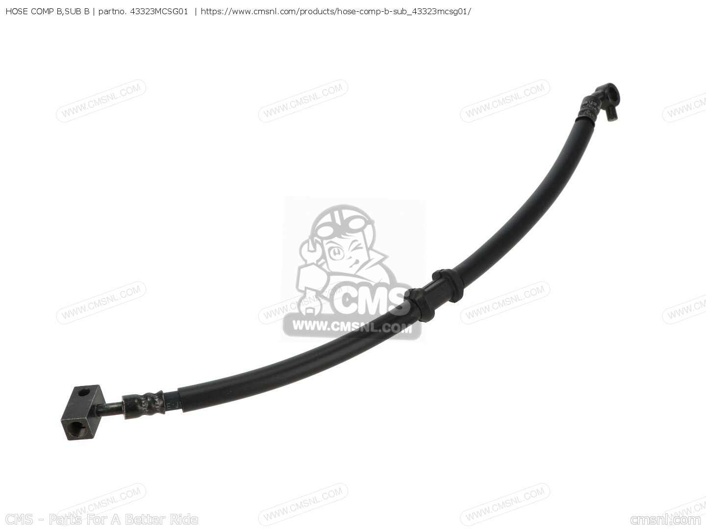 43323MCSG01: HOSE COMP B,SUB B Honda - buy the 43323-MCS-G01 at CMSNL