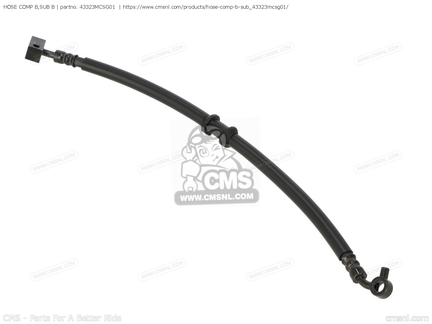 43323MCSG01: HOSE COMP B,SUB B Honda - buy the 43323-MCS-G01 at CMSNL