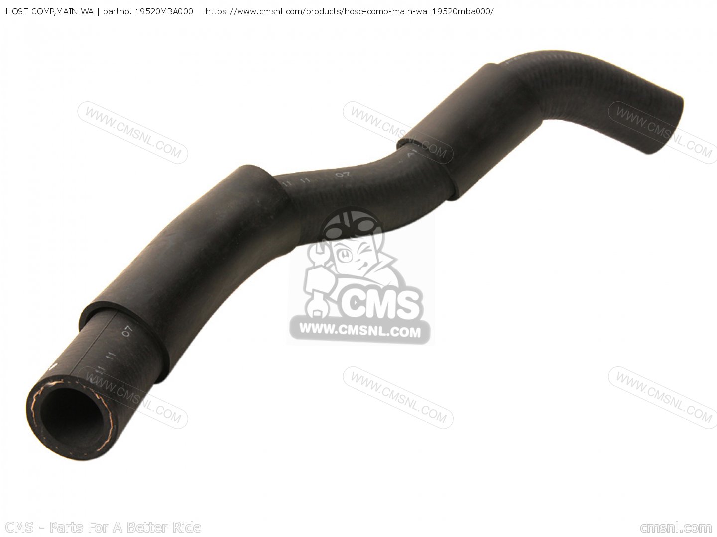 19520MBA000: HOSE COMP,MAIN WA Honda - buy the 19520-MBA-000 at CMSNL