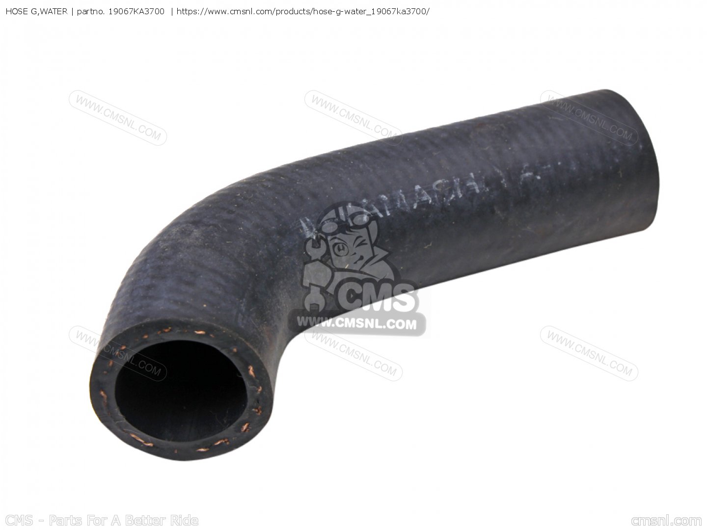 19067KA3700: HOSE G,WATER Honda - buy the 19067-KA3-700 at CMSNL