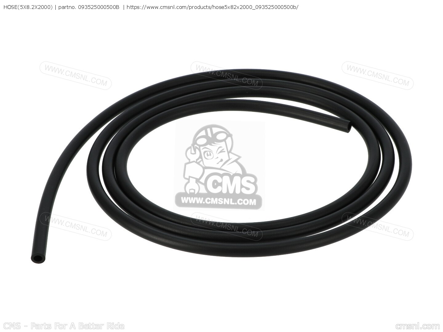 09352-50005-00B Hose(5X8.2X2000), 093525000500B Suzuki - RM125, RG500C ...