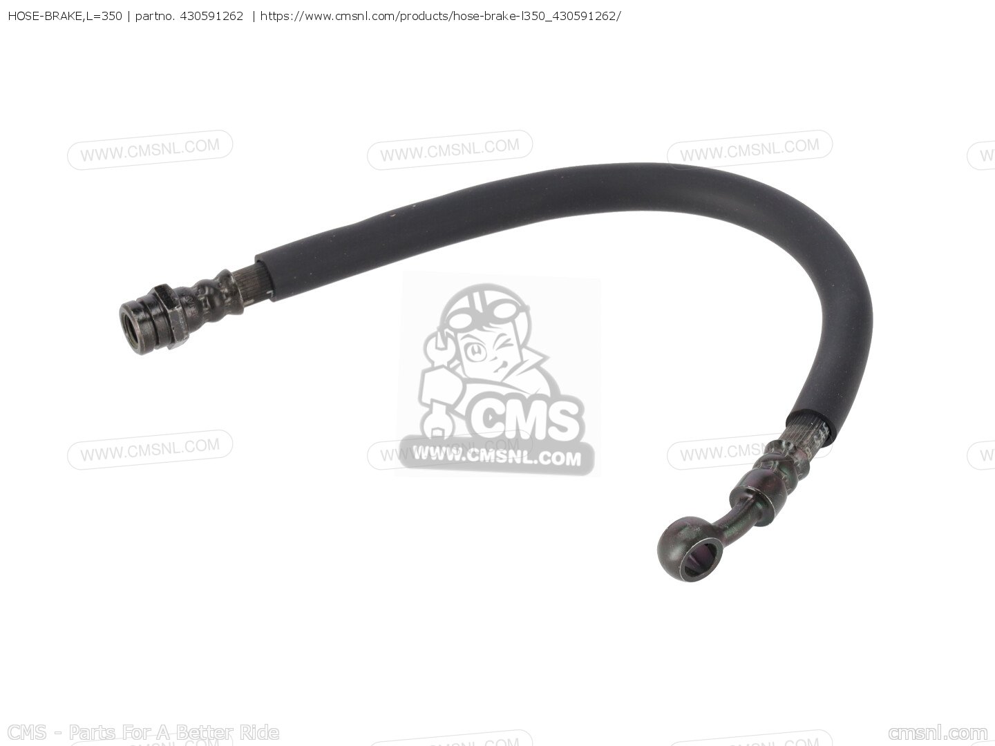 430591262: HOSE-BRAKE,L=350 Kawasaki - buy the 43059-1262 at CMSNL