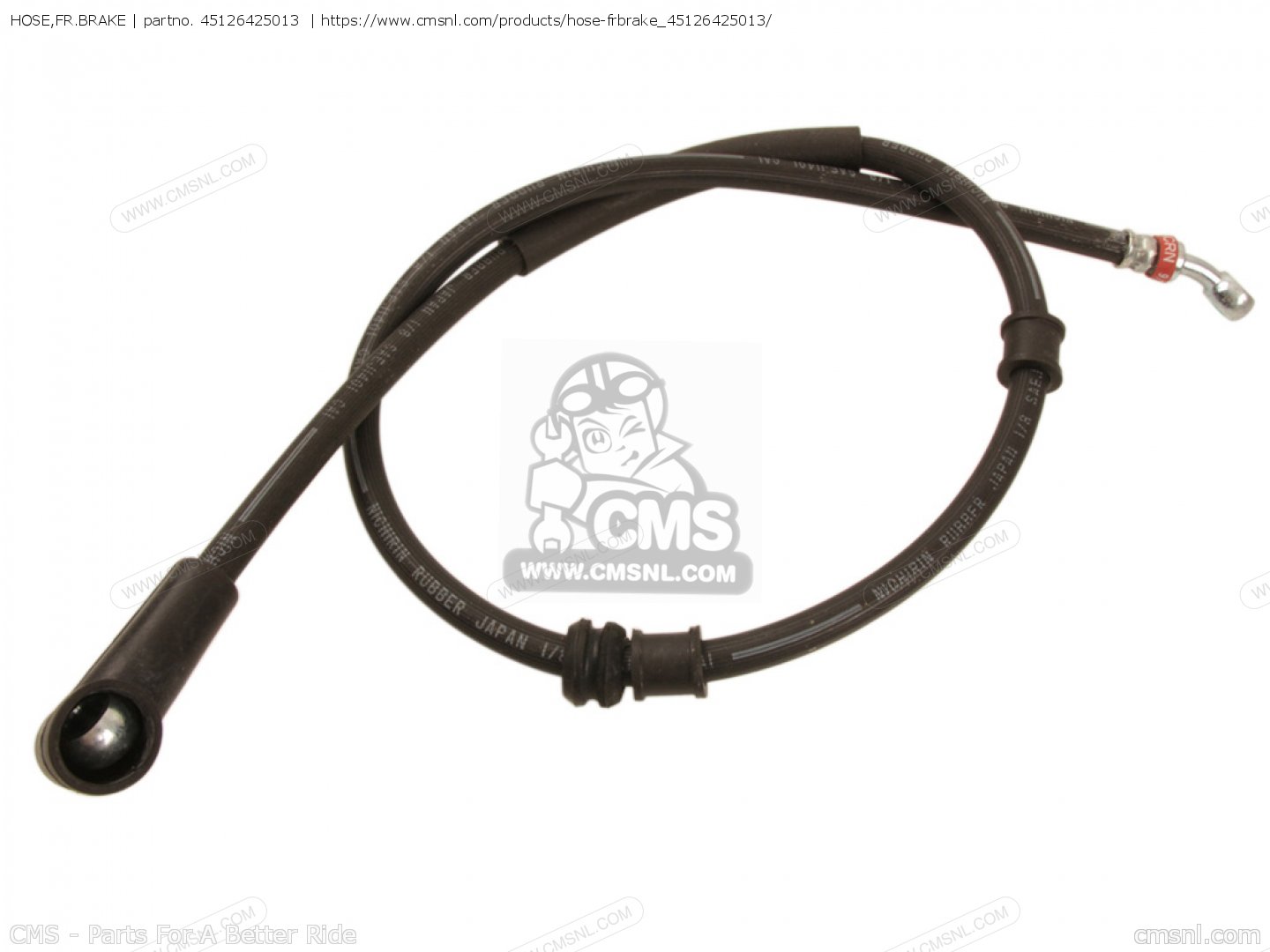 45126425013: HOSE,FR.BRAKE Honda - buy the 45126-425-013 at CMSNL