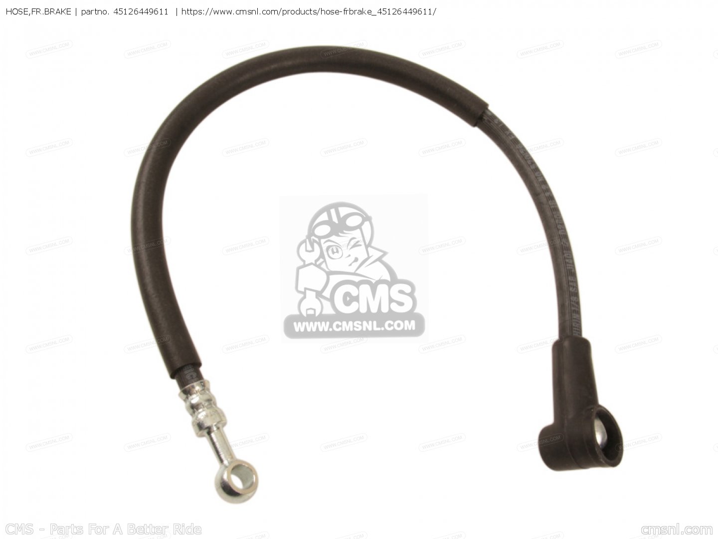 45126449611: HOSE,FR.BRAKE Honda - buy the 45126-449-611 at CMSNL