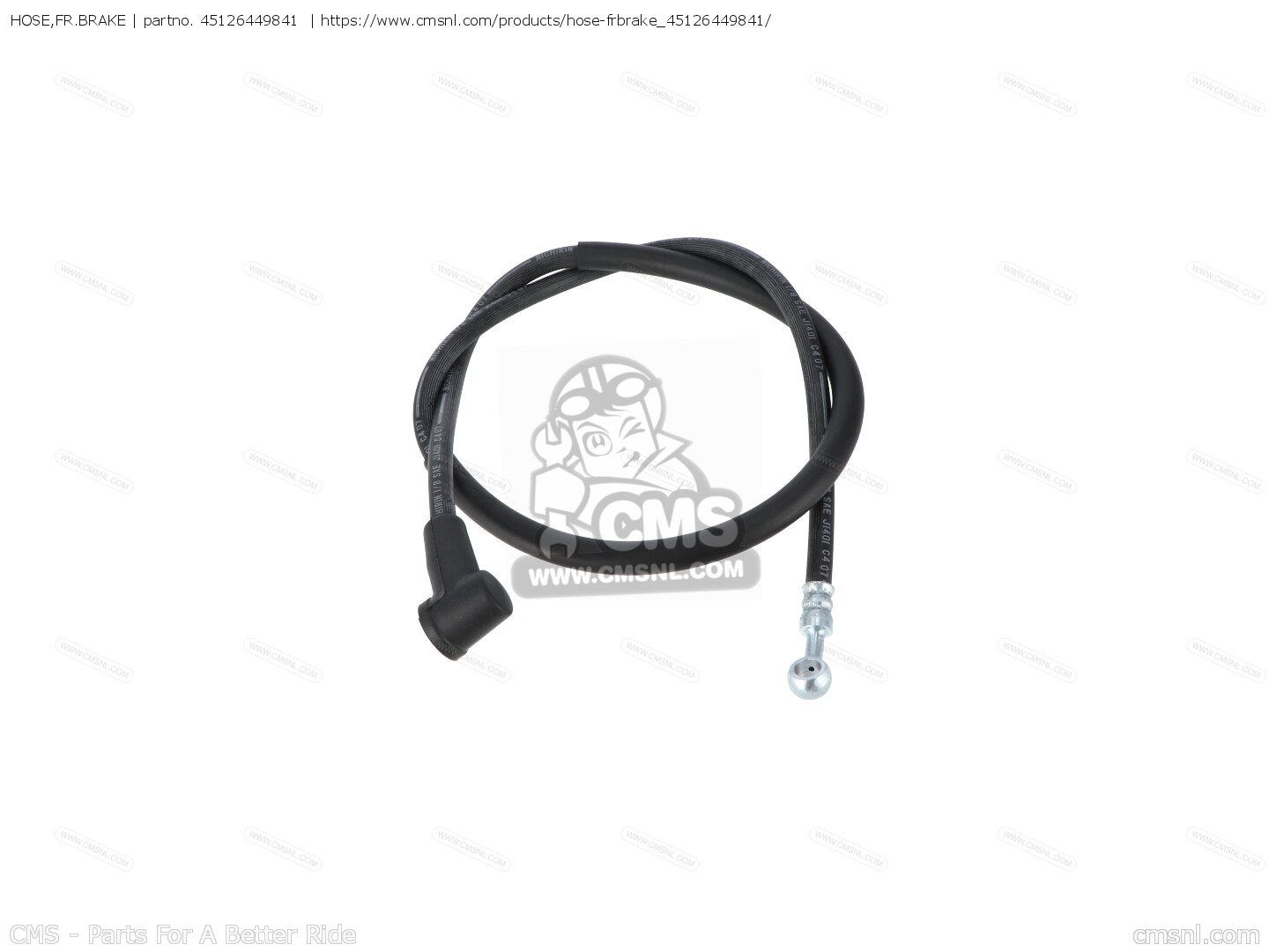 45126449841: HOSE,FR.BRAKE Honda - buy the 45126-449-841 at CMSNL