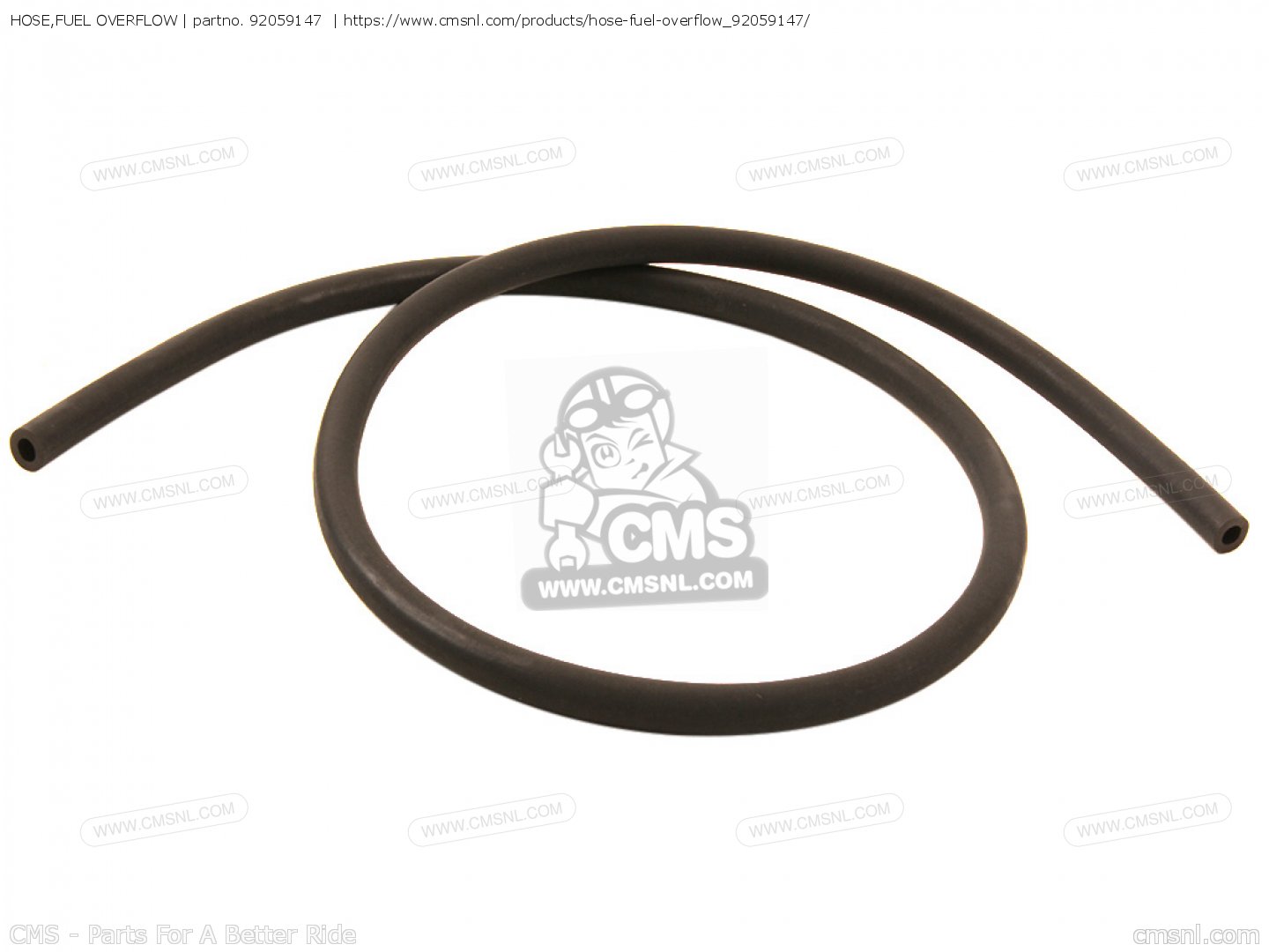 92059147: HOSE,FUEL OVERFLOW Kawasaki - buy the 92059-147 at CMSNL