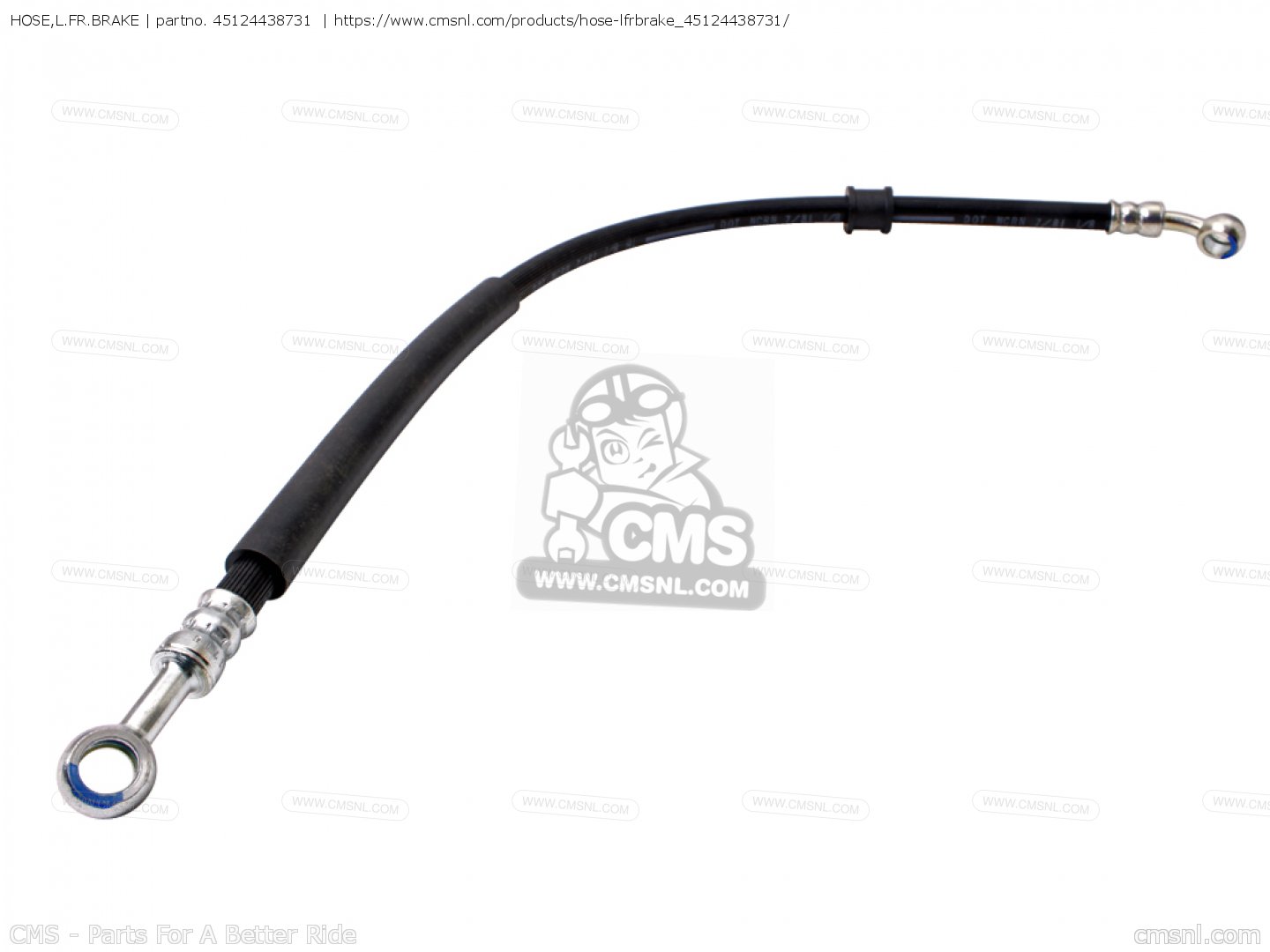 45124438731: Hose,l.fr.brake Honda - buy the 45124-438-731 at CMSNL
