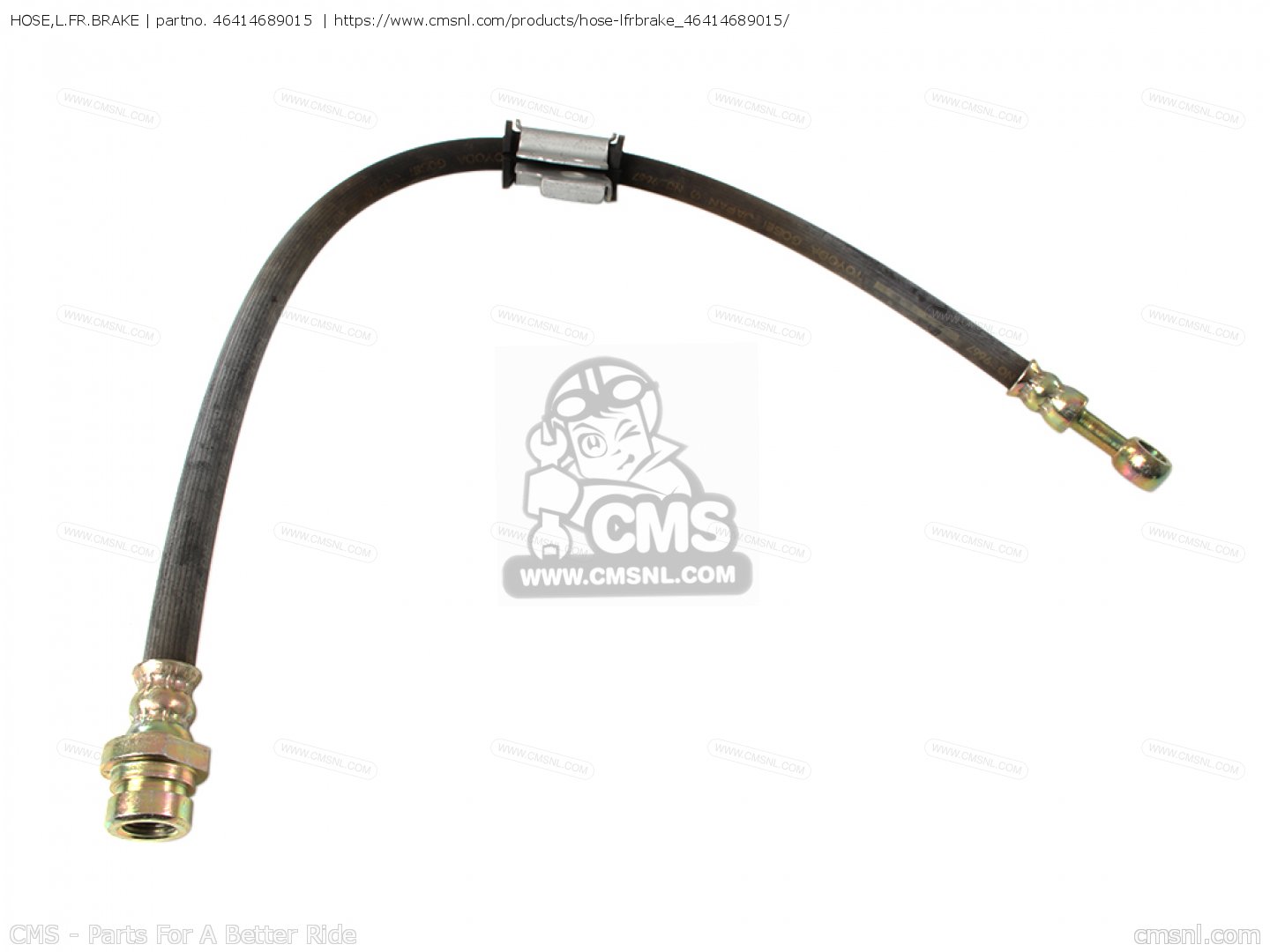 46414689015: HOSE,L.FR.BRAKE Honda - buy the 46414-689-015 at CMSNL