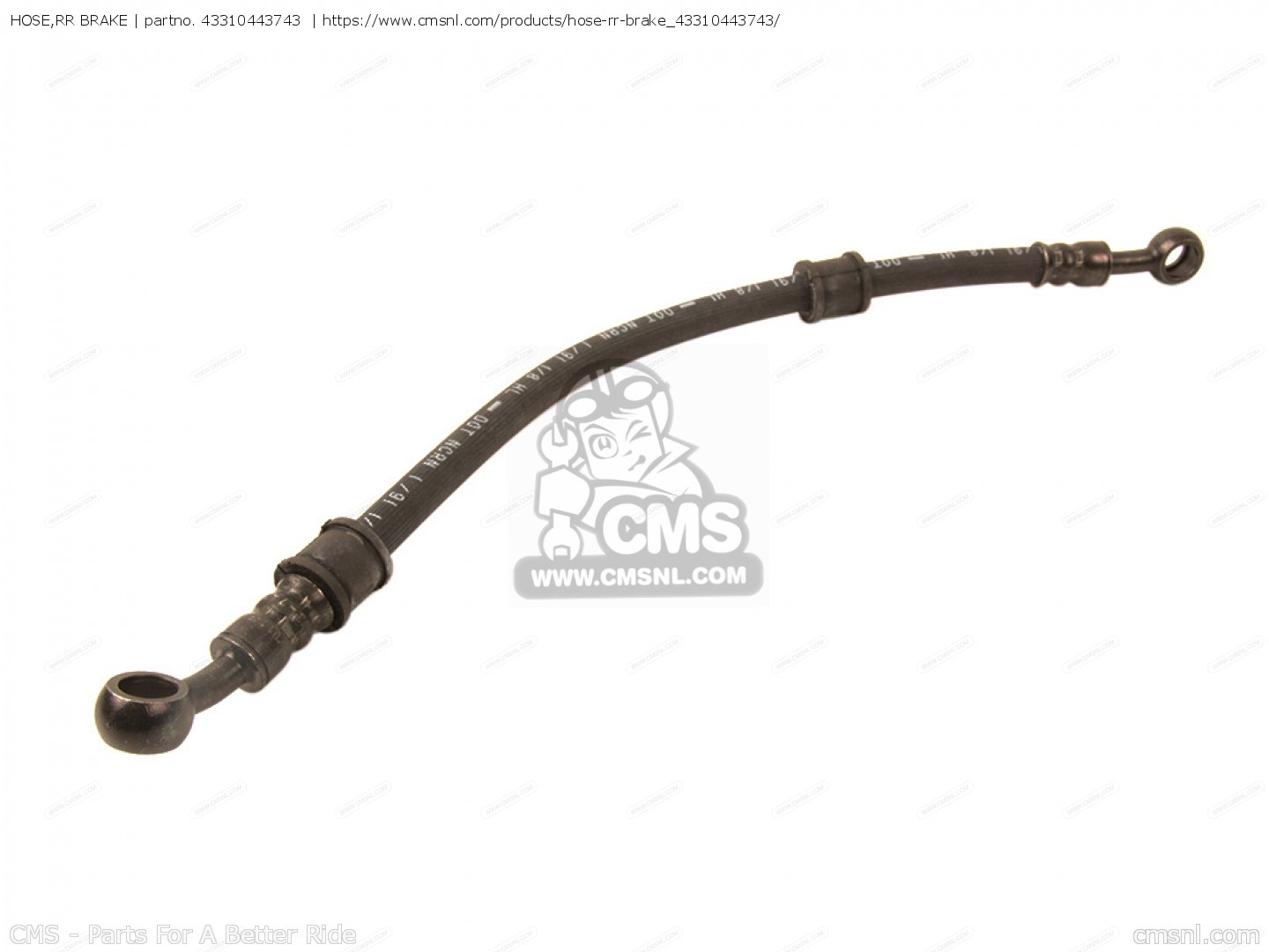 43310443743: HOSE,RR BRAKE Honda - buy the 43310-443-743 at CMSNL