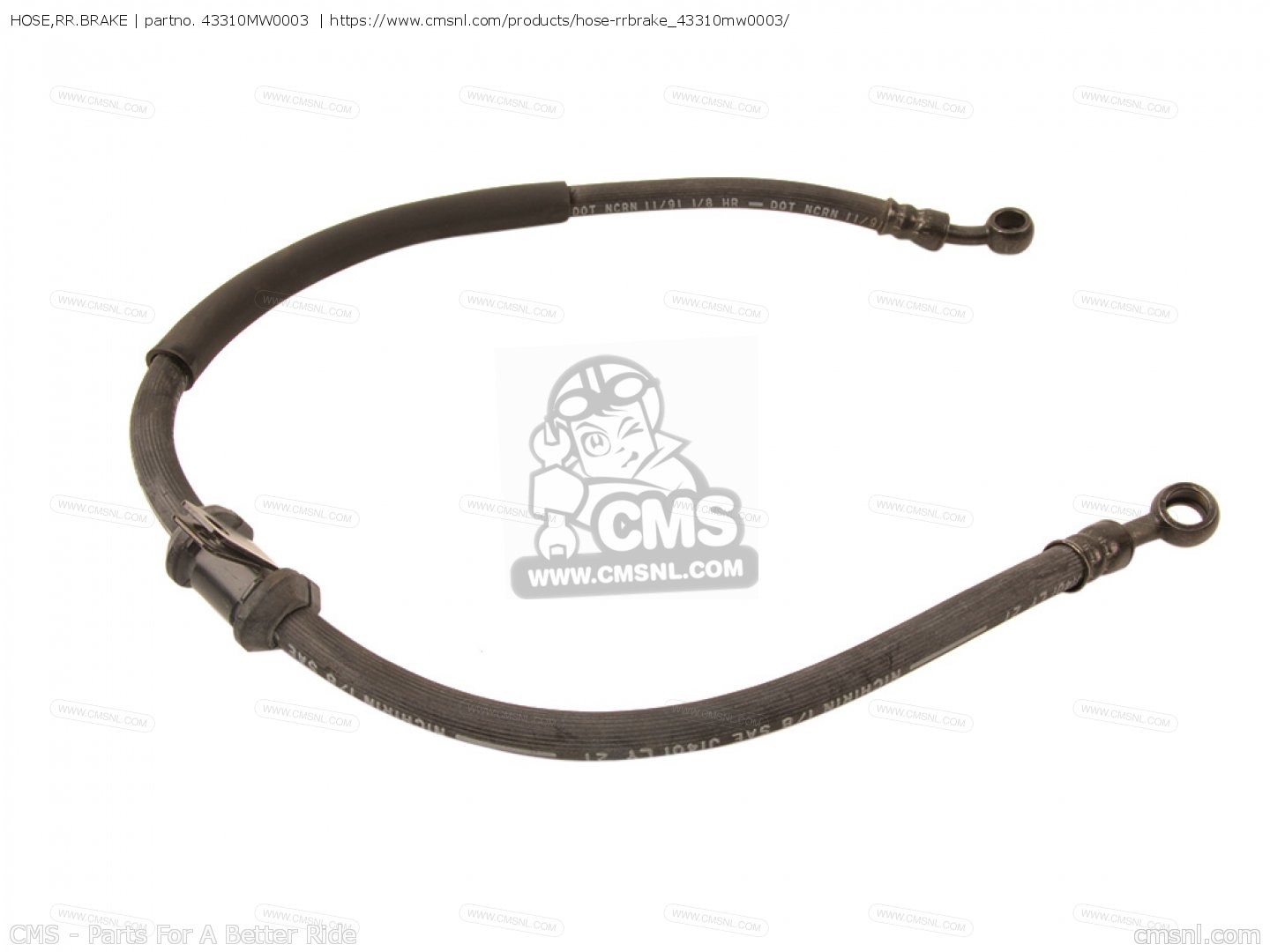 43310MW0003: HOSE,RR.BRAKE Honda - buy the 43310-MW0-003 at CMSNL