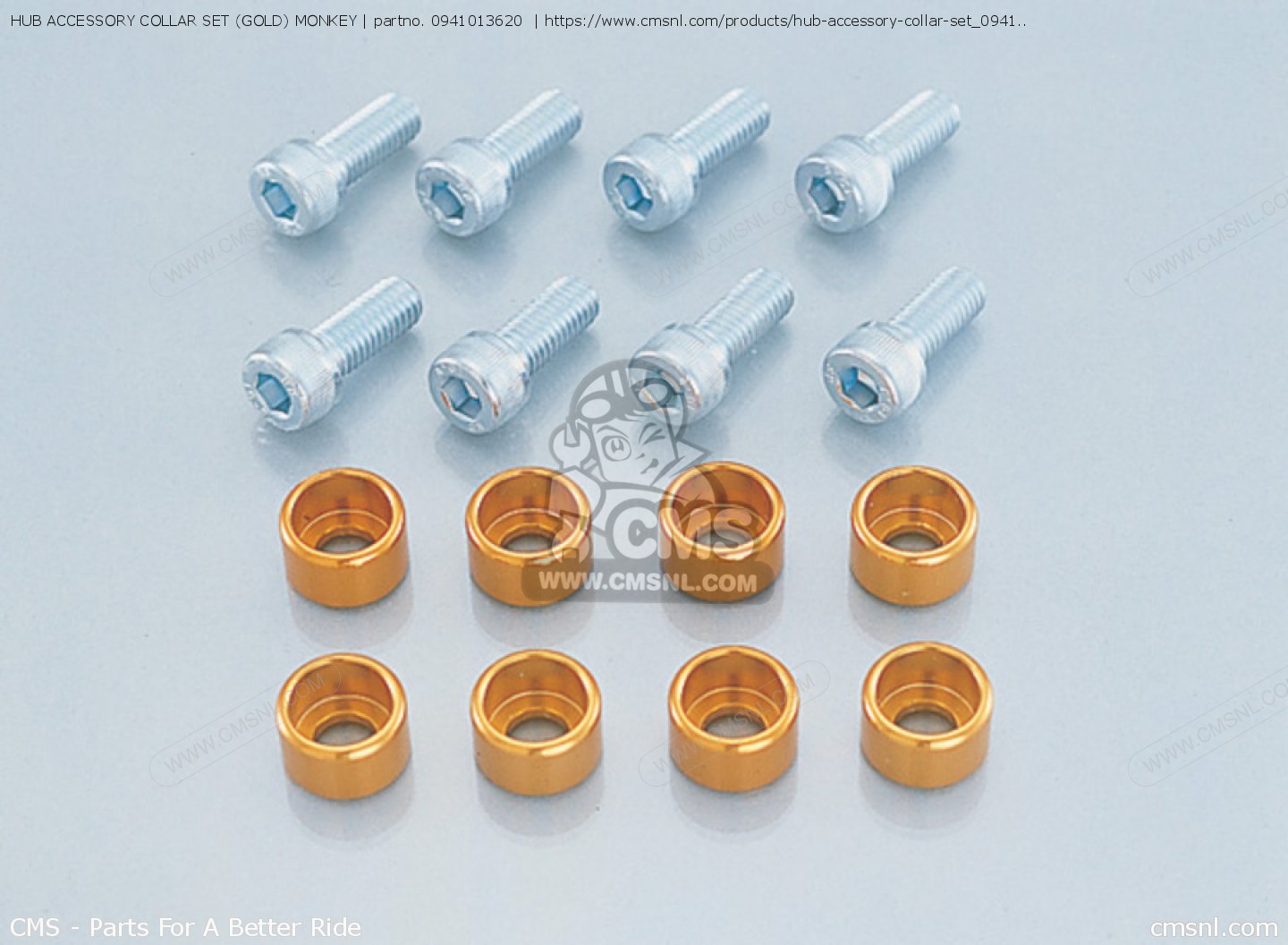 0941013620: HUB ACCESSORY COLLAR SET (GOLD) MONKEY Kitaco - buy the 094-1013620 at CMSNL