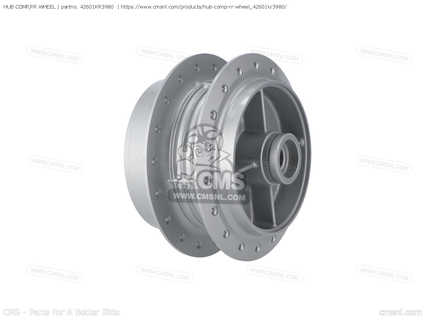 42601KR3980: HUB COMP,RR WHEEL Honda - buy the 42601-KR3-980 at CMSNL