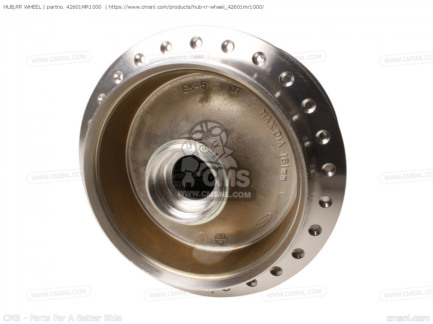 42601MR1000: HUB,RR WHEEL Honda - buy the 42601-MR1-000 at CMSNL