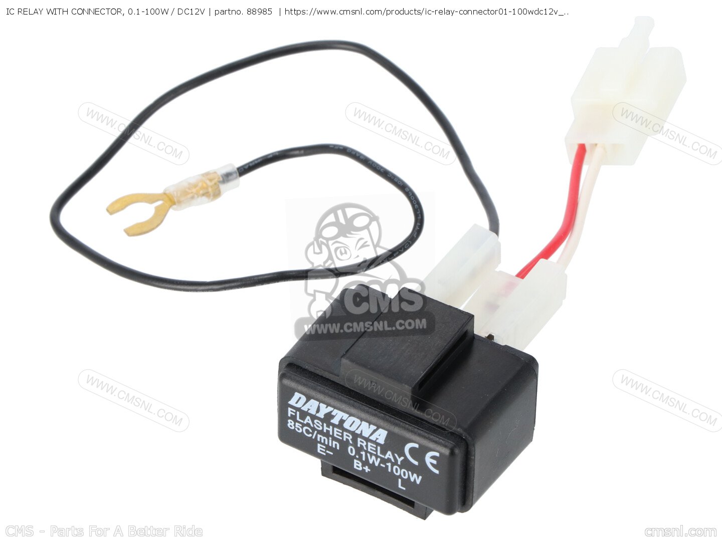 88985: IC RELAY WITH CONNECTOR, 0.1-100W / DC12V Daytona - buy the ...