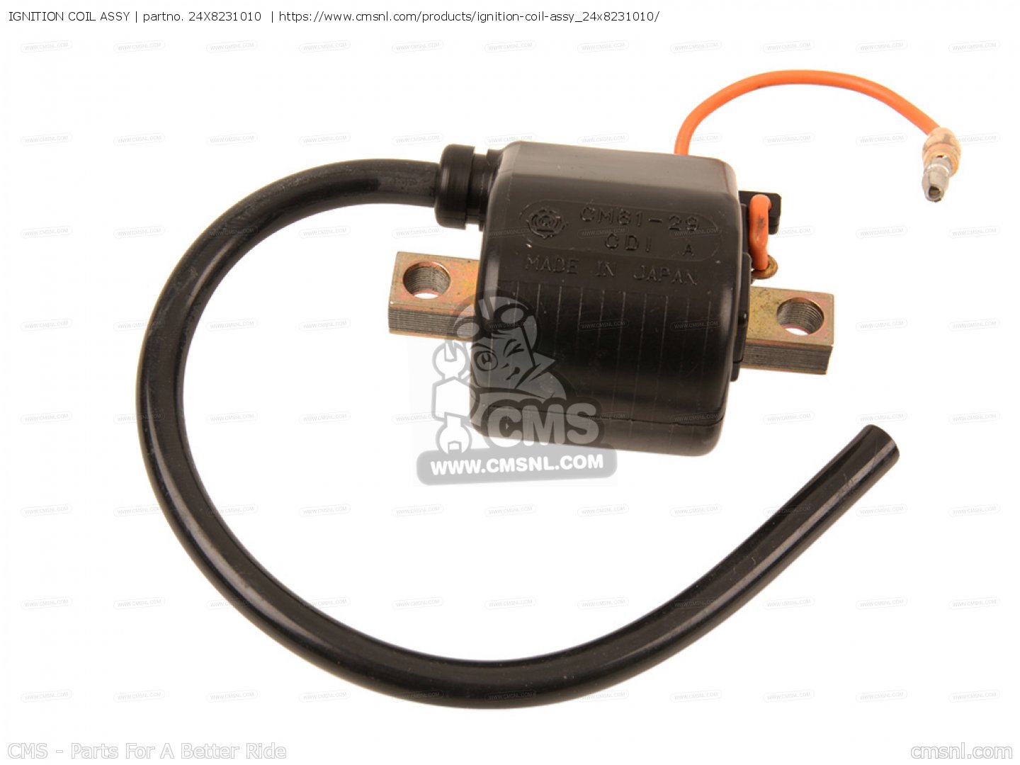 IGNITION COIL ASSY for YZ125 1985 (F) USA - order at CMSNL