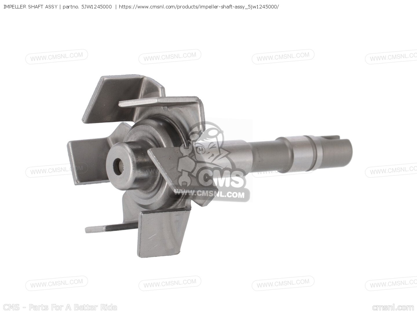 5JW1245000: IMPELLER SHAFT ASSY Yamaha - buy the 5JW-12450-00-00 at CMSNL